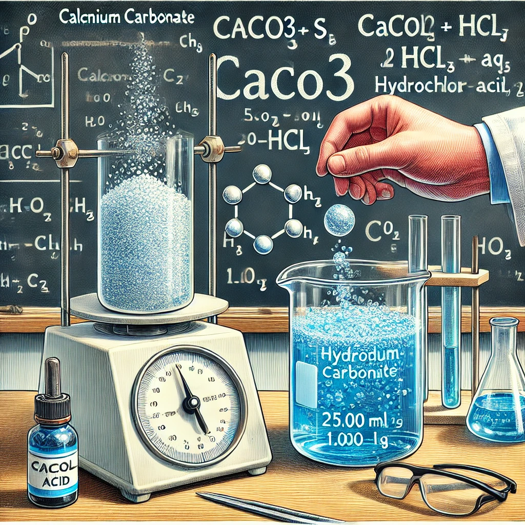 Réaction entre CaCO₃ et HCl - Exercice corrigé